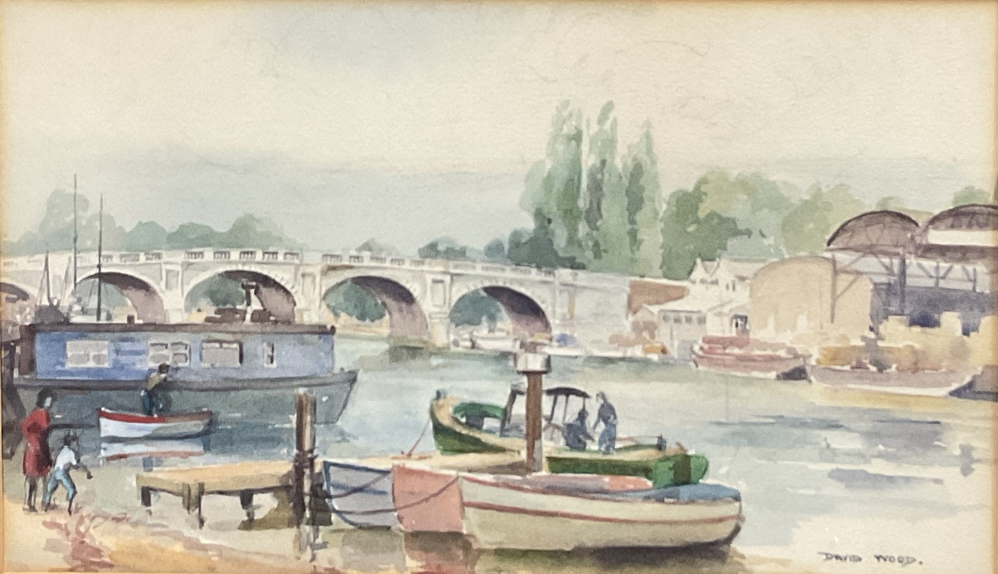 David Wood | Kingston Bridge and the Thames | MutualArt