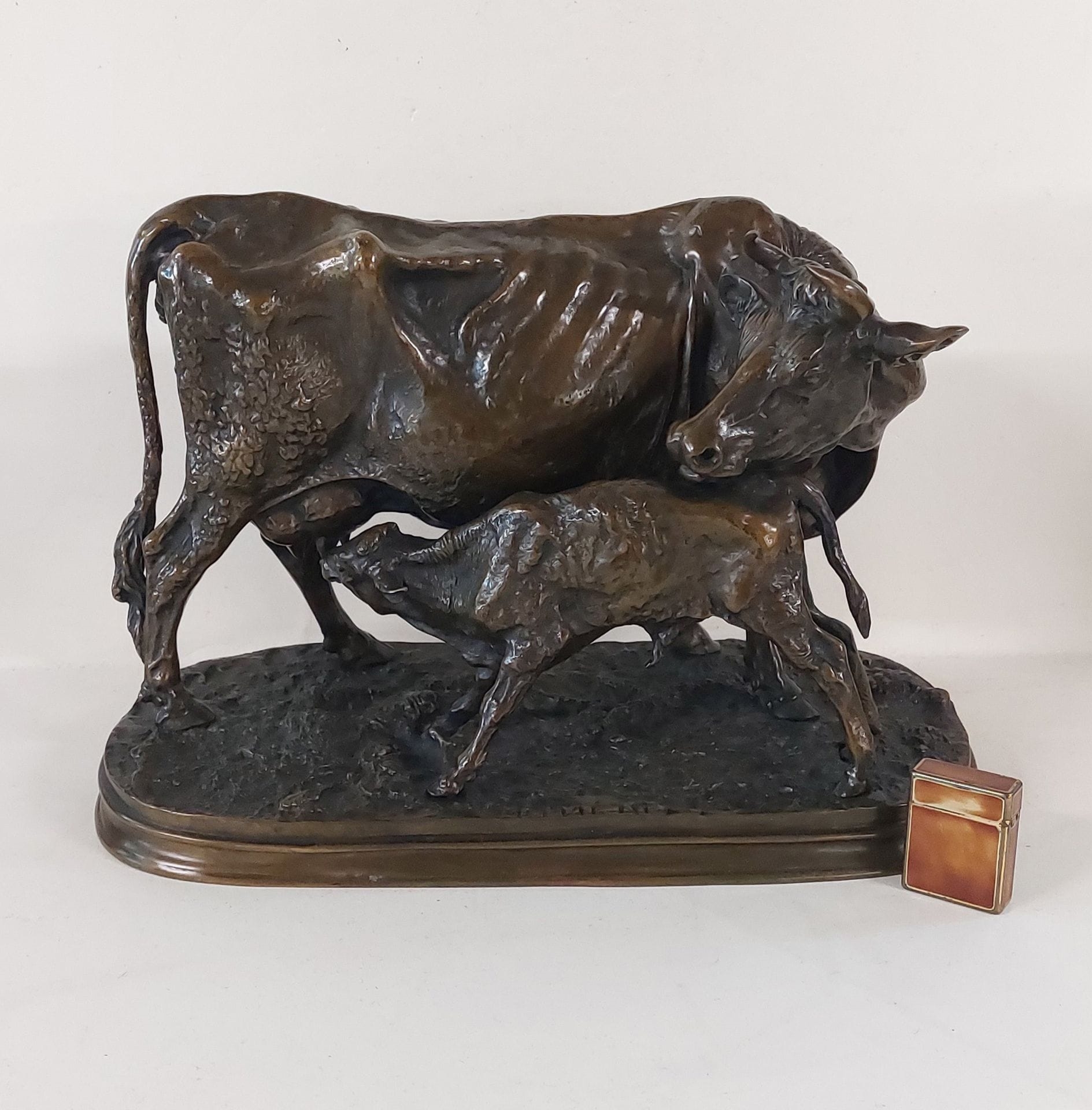 Pierre-Jules Mene | Cow and Calf | MutualArt