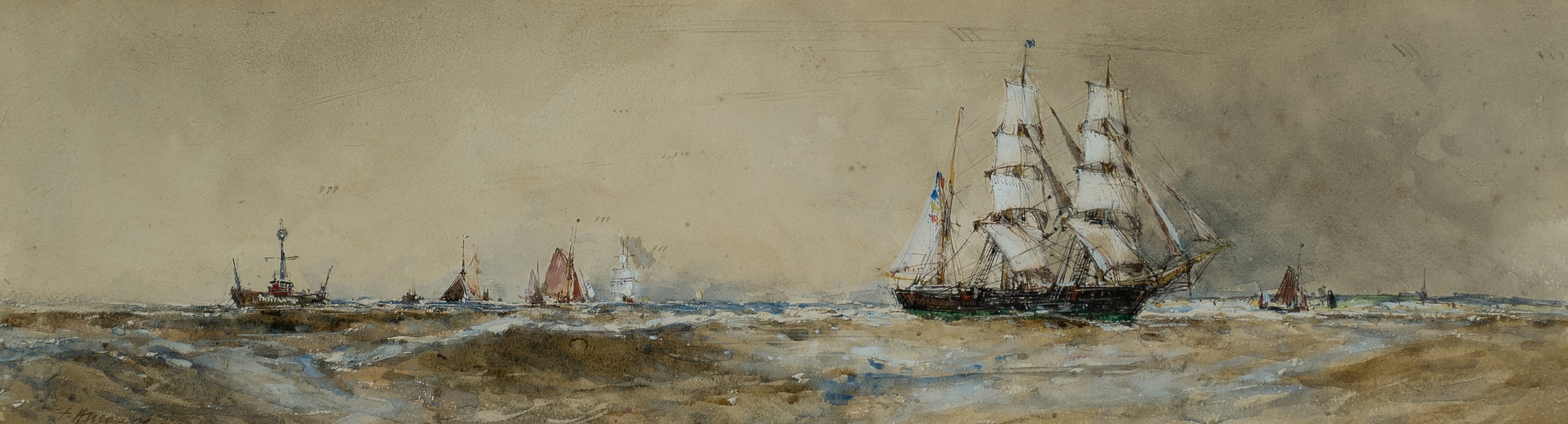 Frank Henry Mason | Ships at Sea | MutualArt