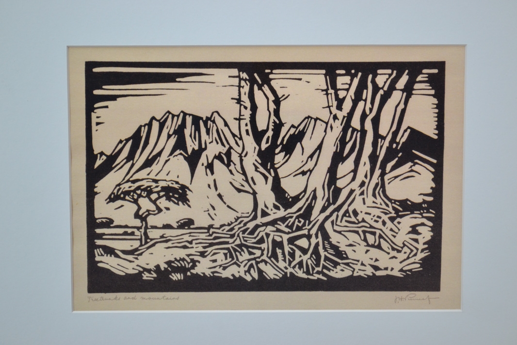 Jacob Hendrik Pierneef | Treetrunks and Mountains | MutualArt
