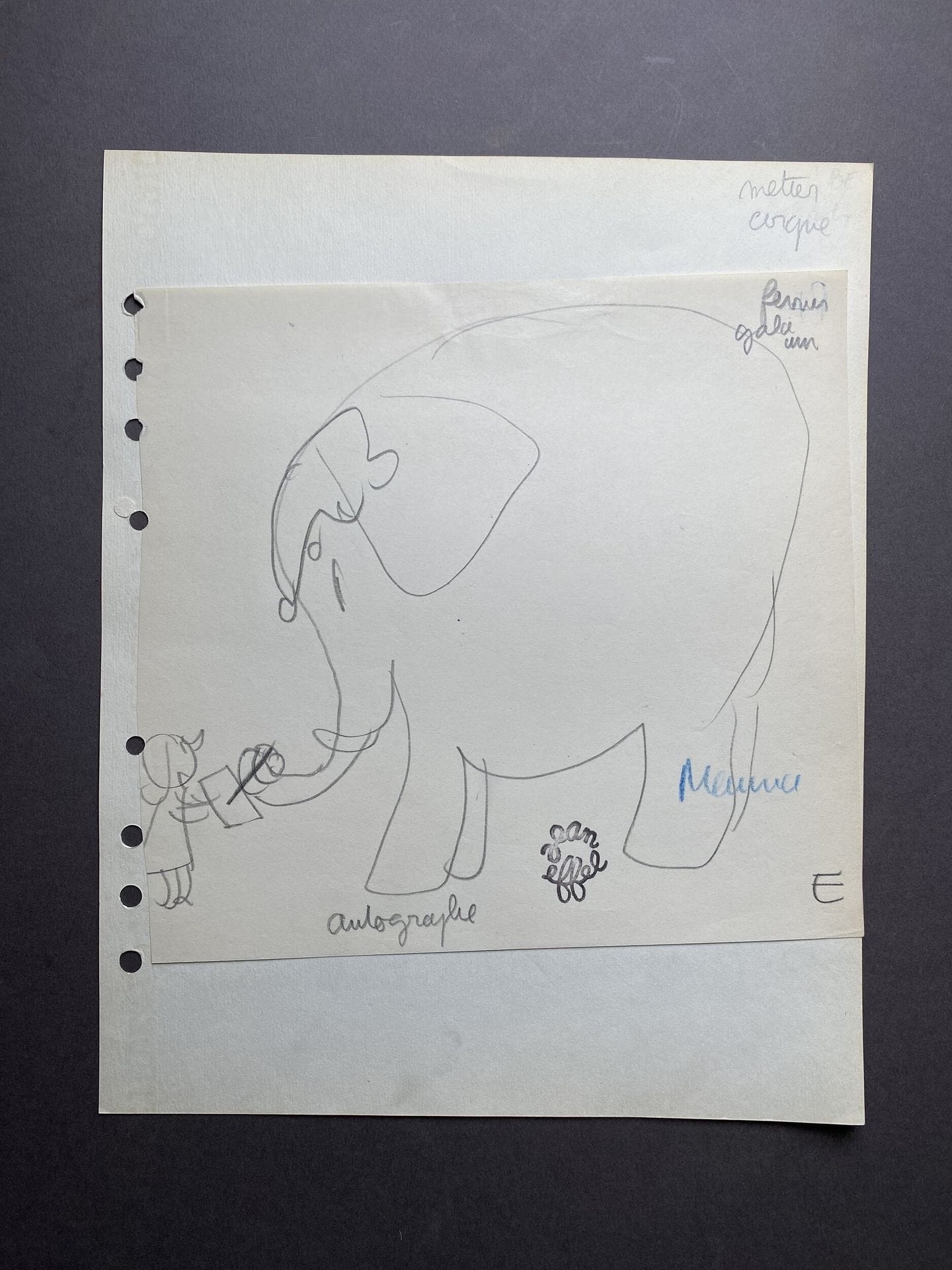 Jean Effel | Autograph Graphite | MutualArt