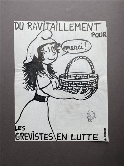 Jean Effel | Supplies for strikers in struggle | MutualArt