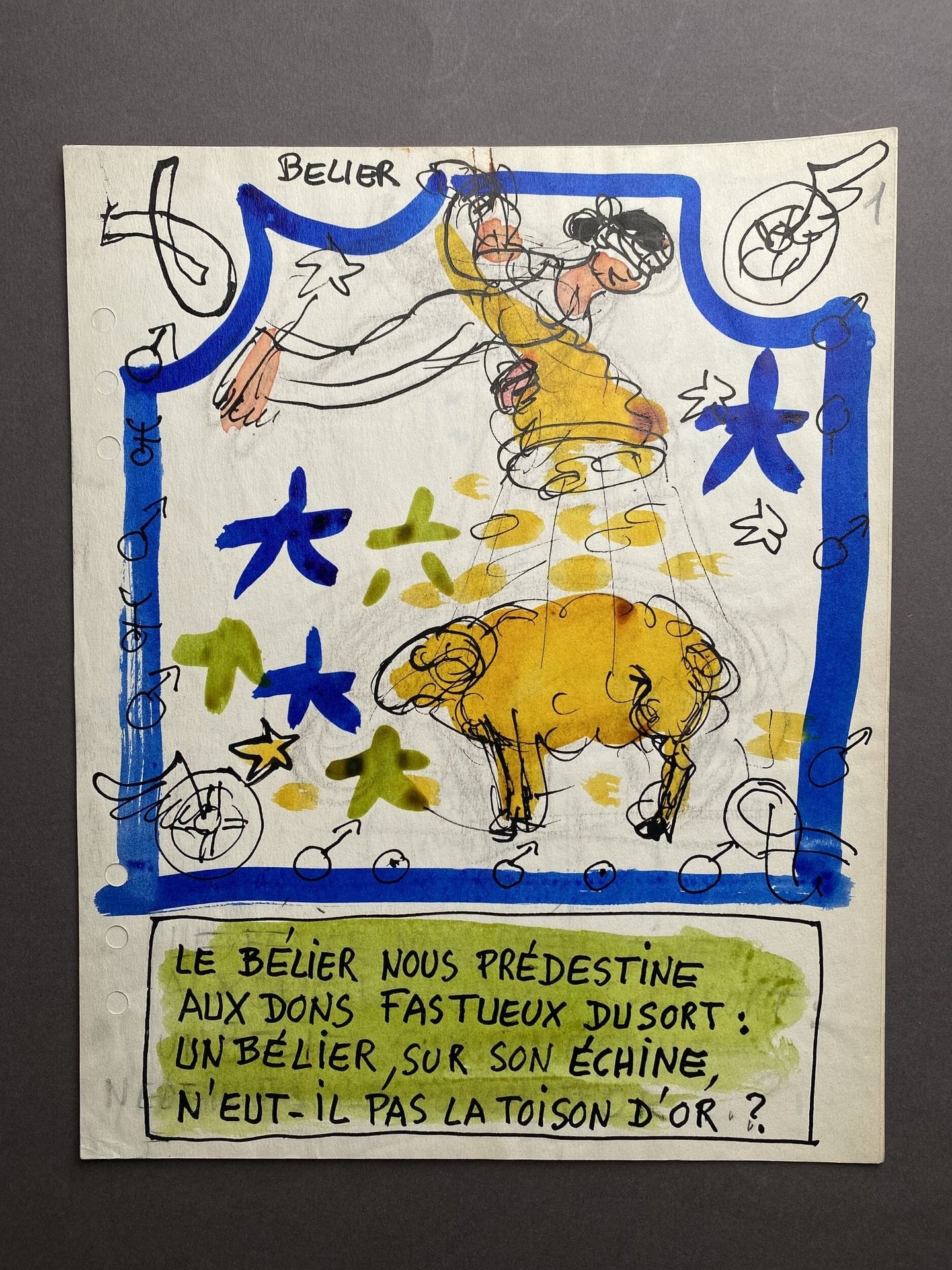 Jean Effel | The ram predestines us to the lavish gifts of fate | MutualArt