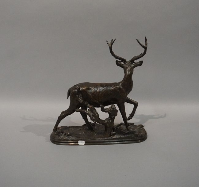 Christophe Fratin | Stag at a standstill (19th Century) | MutualArt