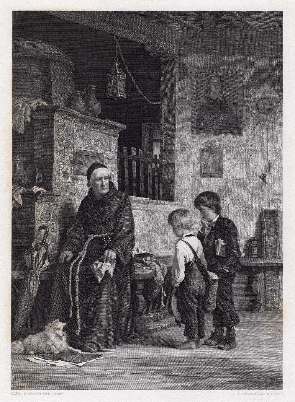 Carl Bernhard Schlösser | Priestly Admonition (1879) | MutualArt