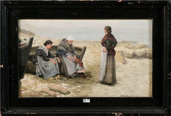 Walter Biddlecombe | Femmes de pêcheurs sur la plage | MutualArt