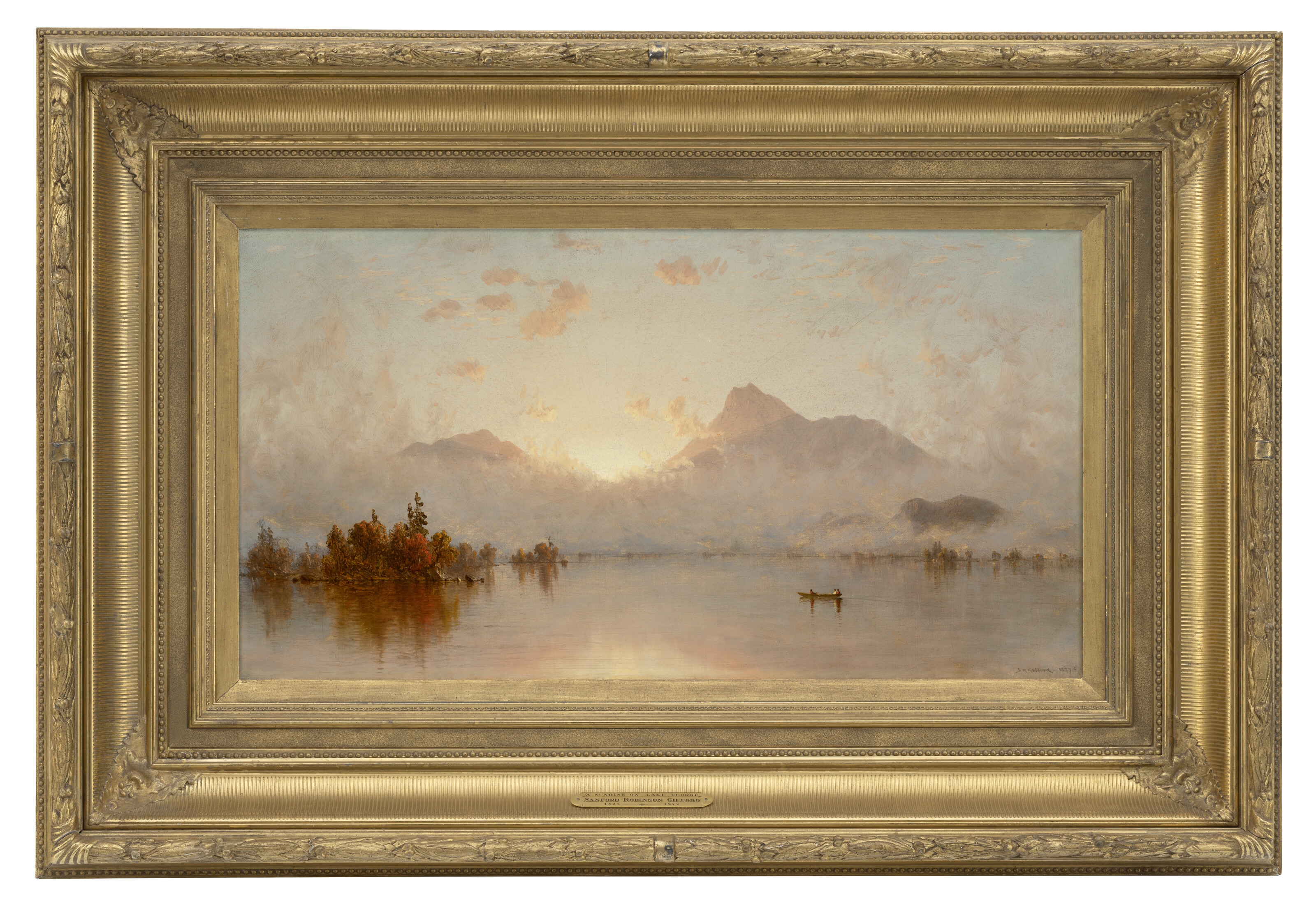 Sanford Robinson Gifford | A Sunrise on Lake George (1877) | MutualArt