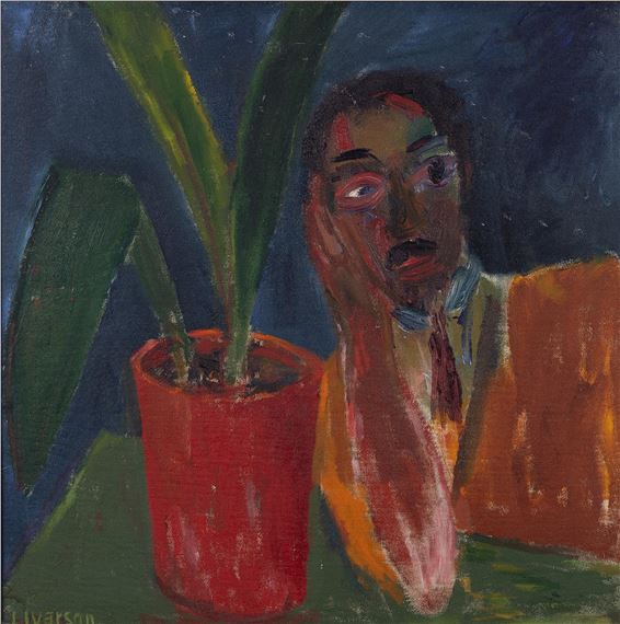 Ivan Ivarson | Man och aspidistra | MutualArt