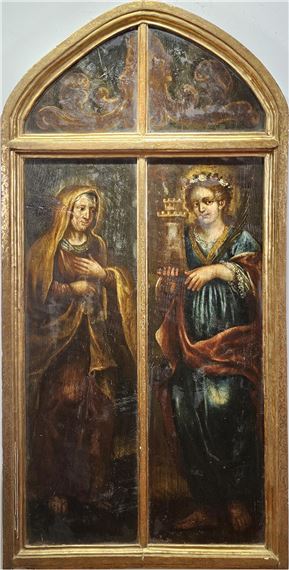 Italian School, 18th Century | Dittico di Santa Elisabetta e Santa ...