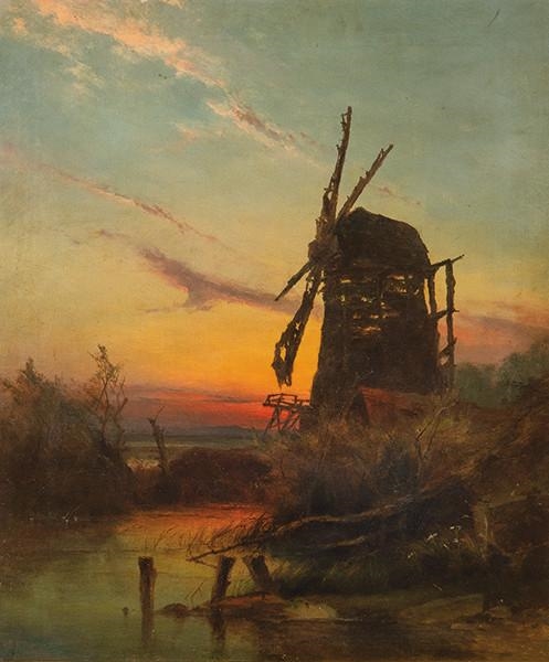James Francis Danby | Molino al atardecer | MutualArt