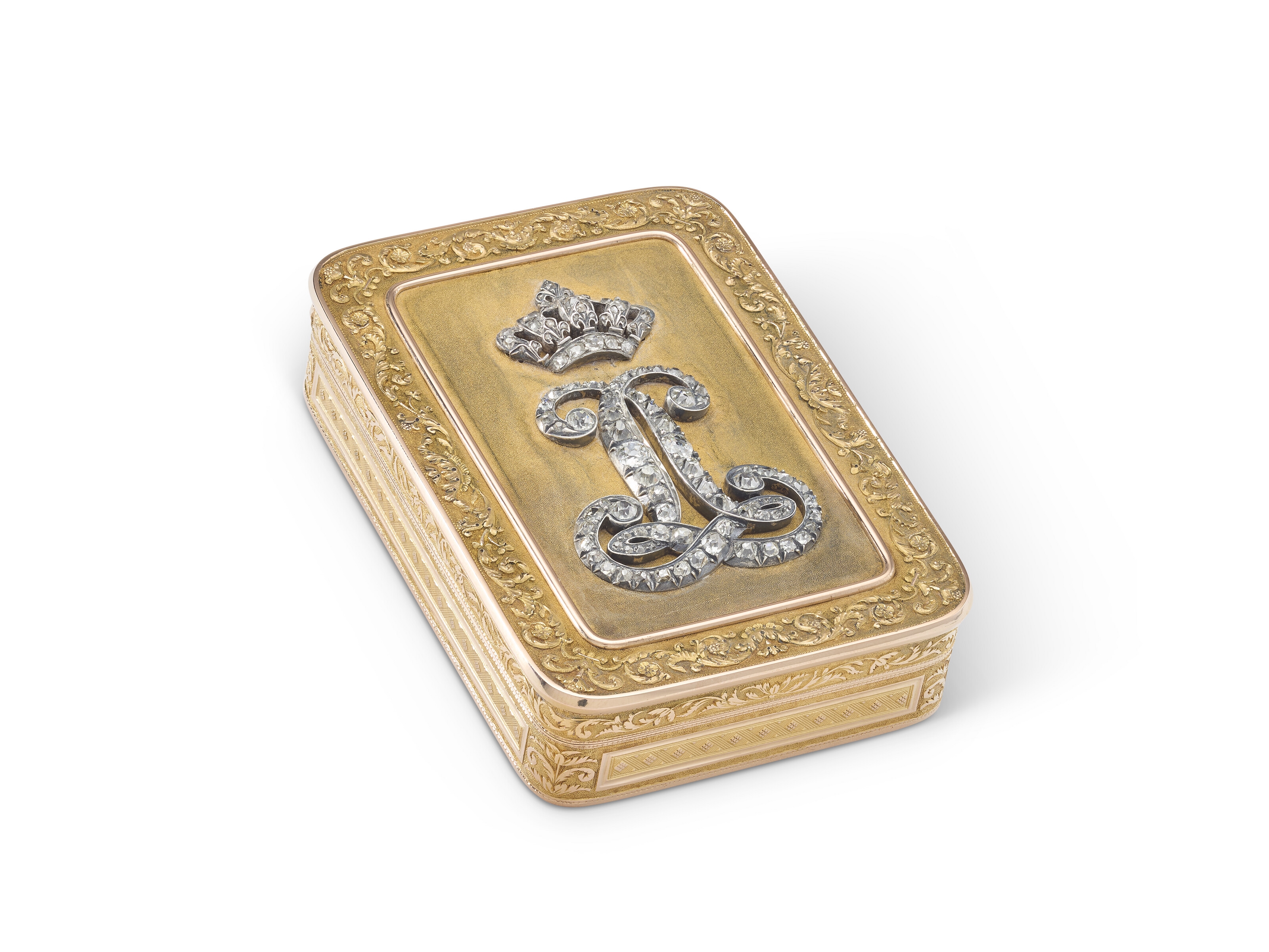 Gabriel Raoul Morel | A LOUIS XVIII JEWELED GOLD PRESENTATION SNUFF-BOX ...