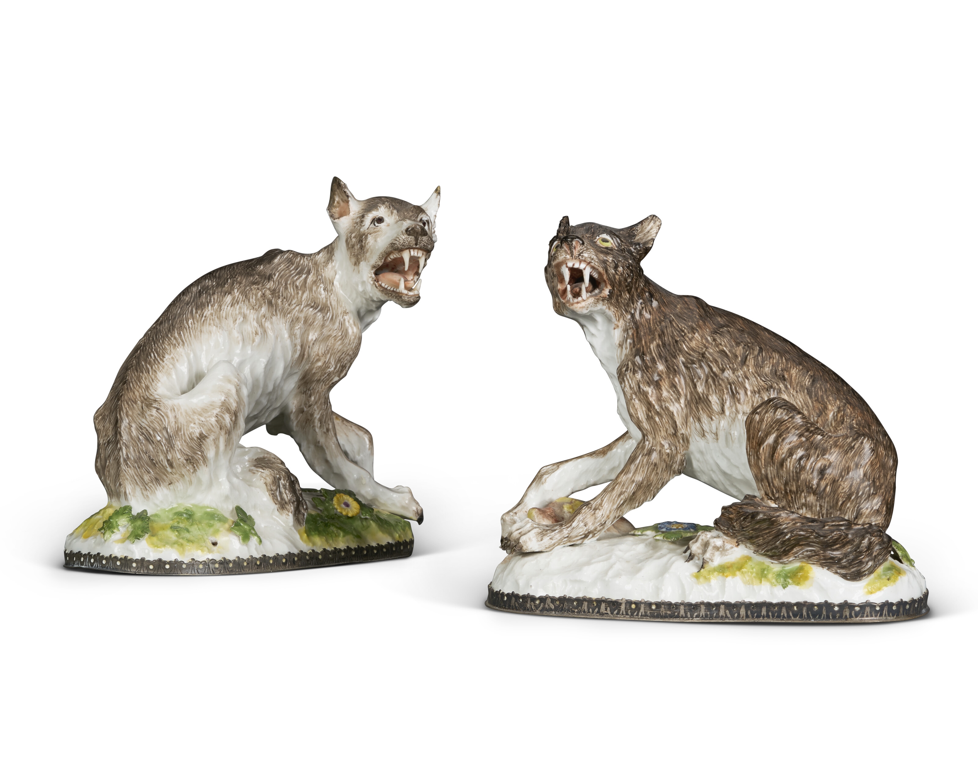 Peter Reinicke | A ROYAL PAIR OF MEISSEN PORCELAIN MODELS OF CROUCHING ...