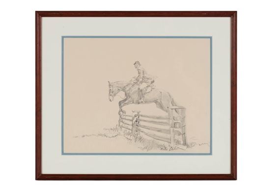 Peter Corbin | Equestrian Graphite Drawing | MutualArt