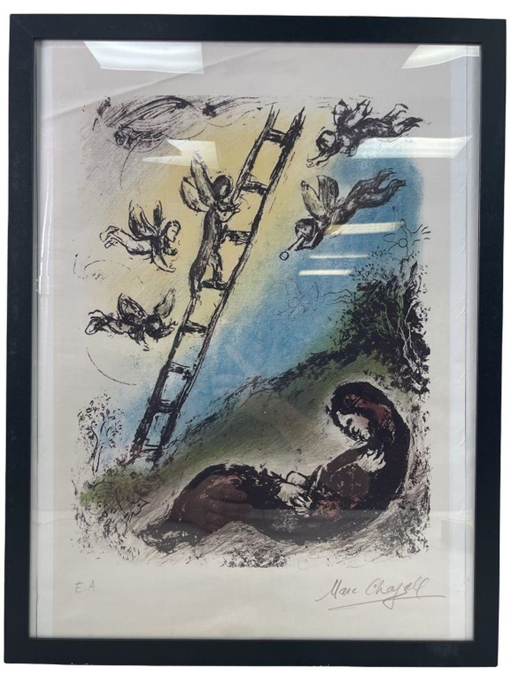 Marc Chagall | Jacob and the Angels | MutualArt