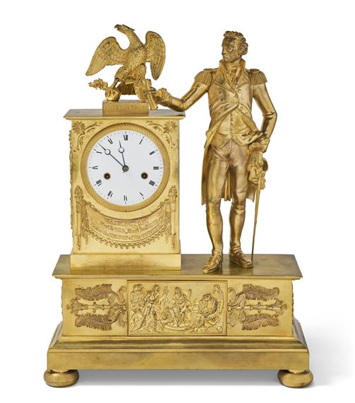 Jacques Nicolas Pierre Francois Dubuc | A GILT BRONZE MANTEL CLOCK WITH ...