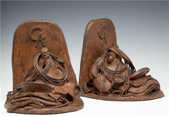 Bill Nebeker | Cowboy Artists of America Saddle Bookends (1999) | MutualArt