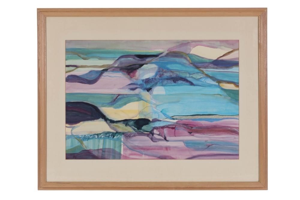 Contemporary School | Contemporary Abstract Landscape Watercolor SIGNED ...