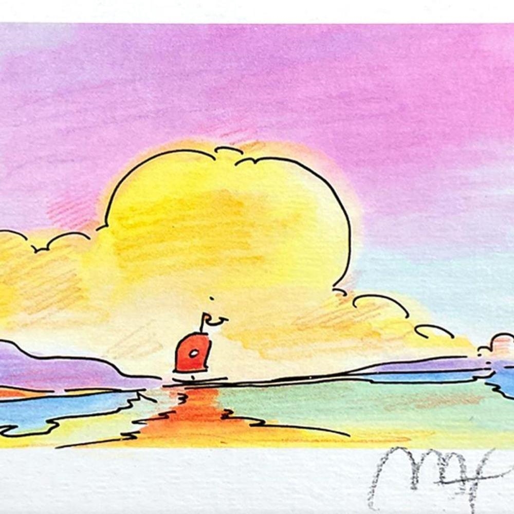 Peter Max | Sailboat on the Horizon | MutualArt