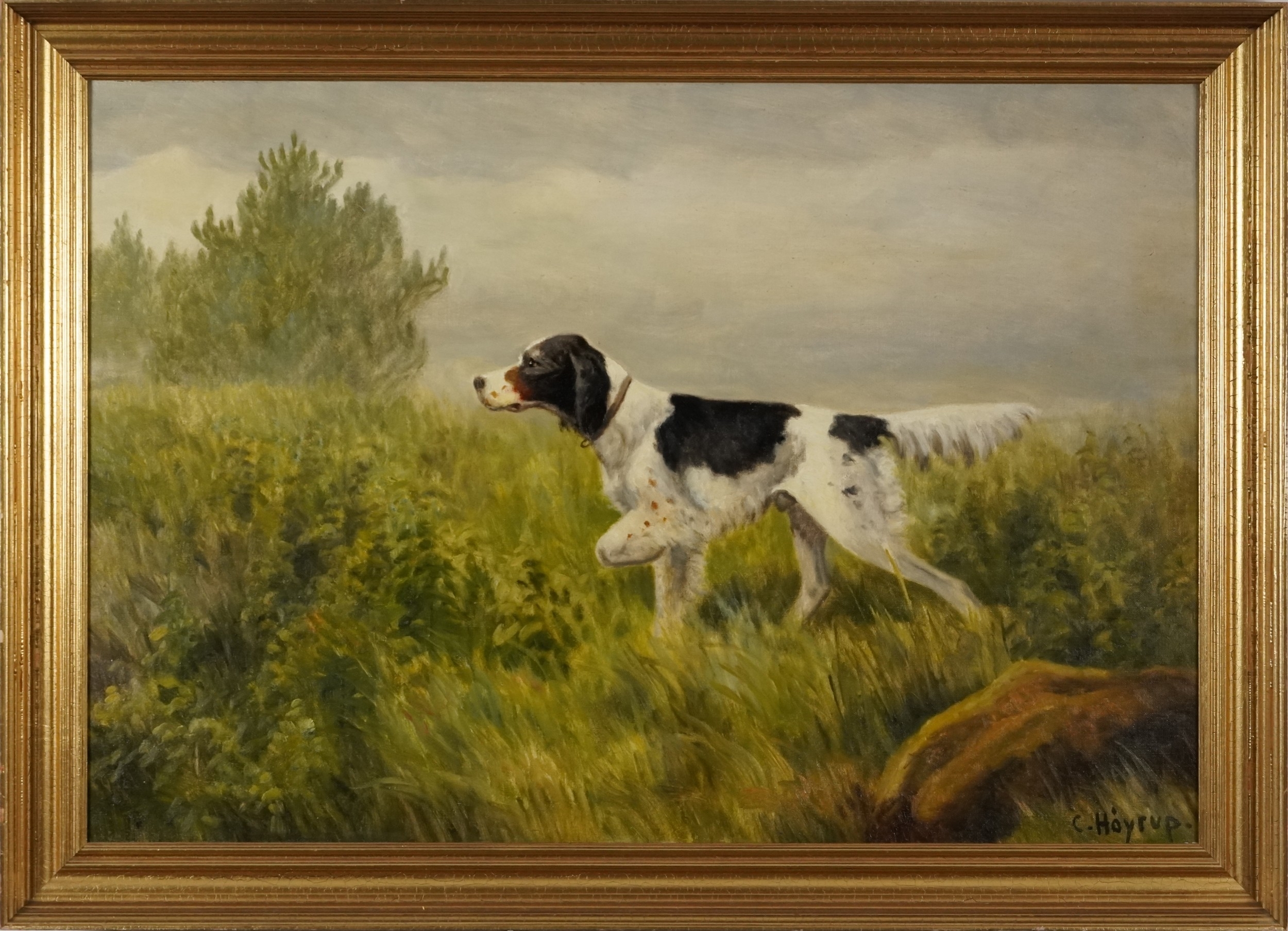 Carl Høyrup | English Setter in a landscape (Early 20th Century ...