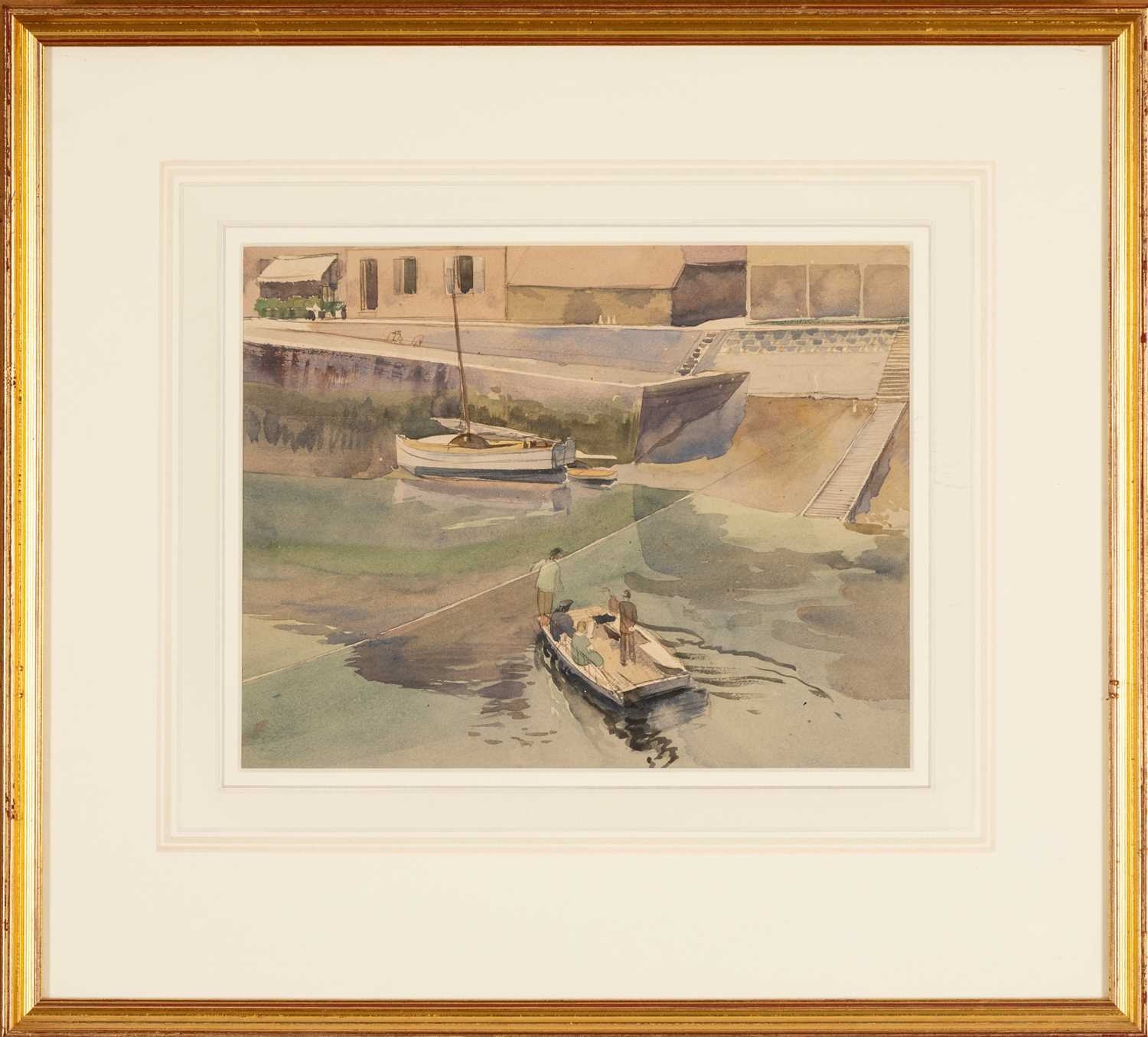 George Richard Woolway | harbour scene with approach | MutualArt