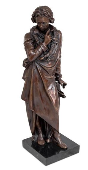 Ludwig Van Beethoven | Figure of Beethoven Patinated Bronze Sculpture ...