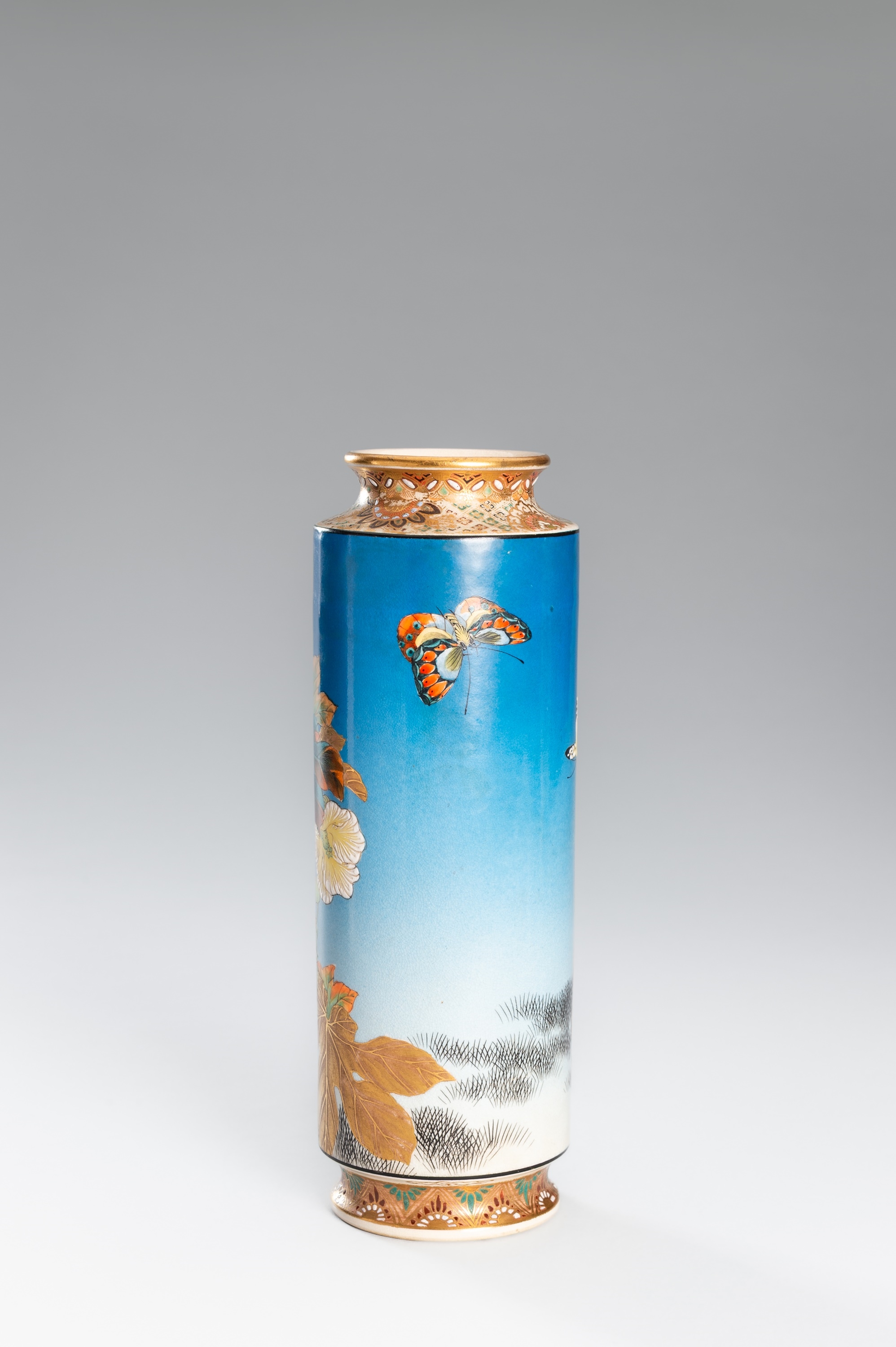 Yohei Taizan | TAIZAN YOHEI: A SATSUMA EARTHENWARE VASE WITH A QUAIL ...