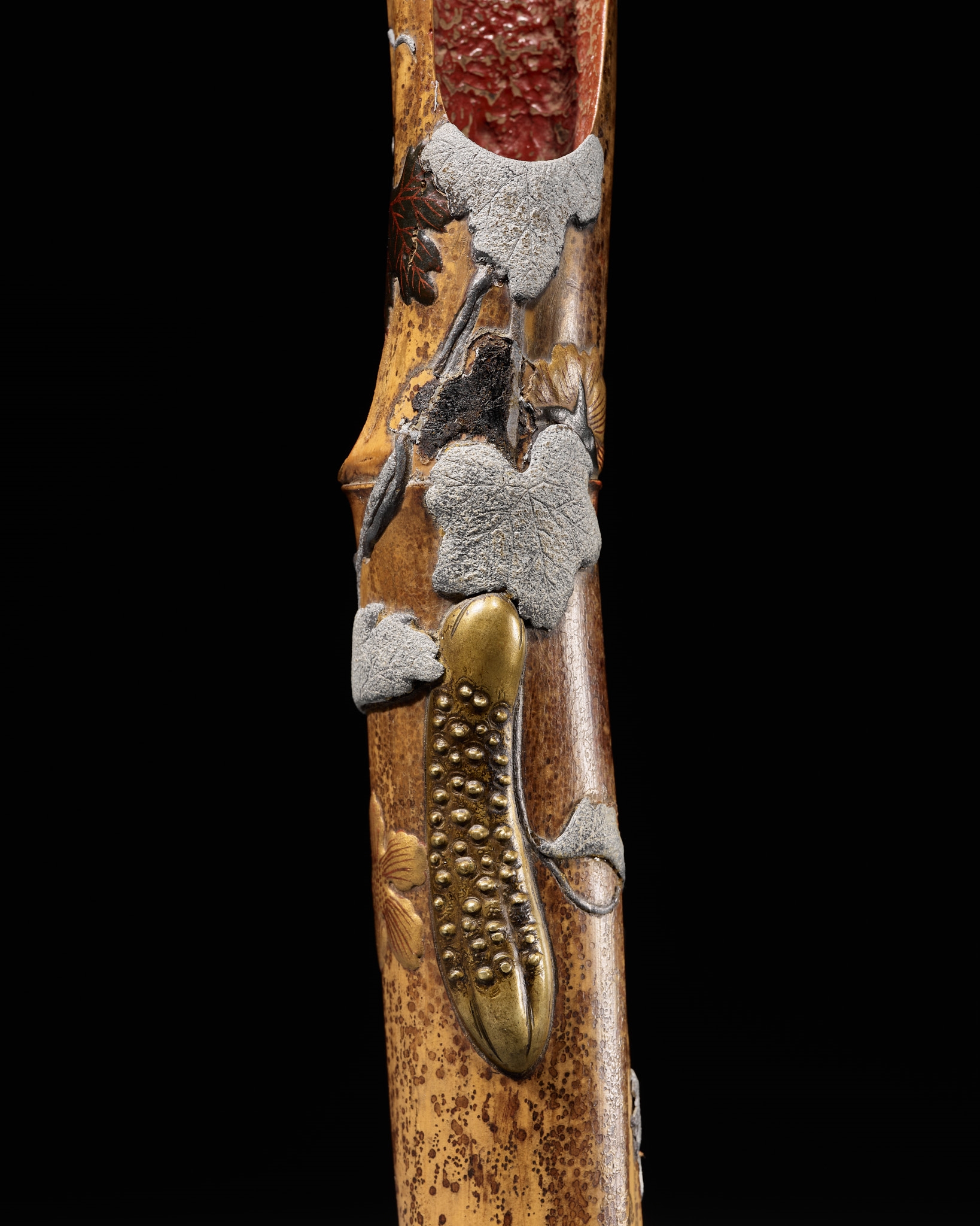 Shibata Zeshin | A VERY LARGE RINPA-STYLE KISERUZUTSU (PIPE CASE) WITH ...