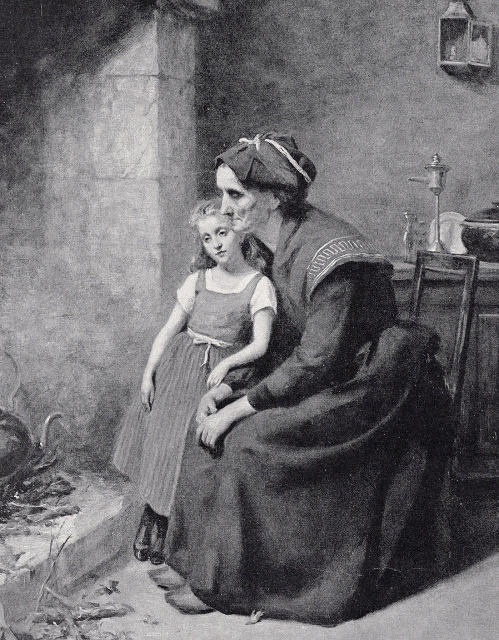 Leon Emile Caille | Before the Hearth (1890) | MutualArt