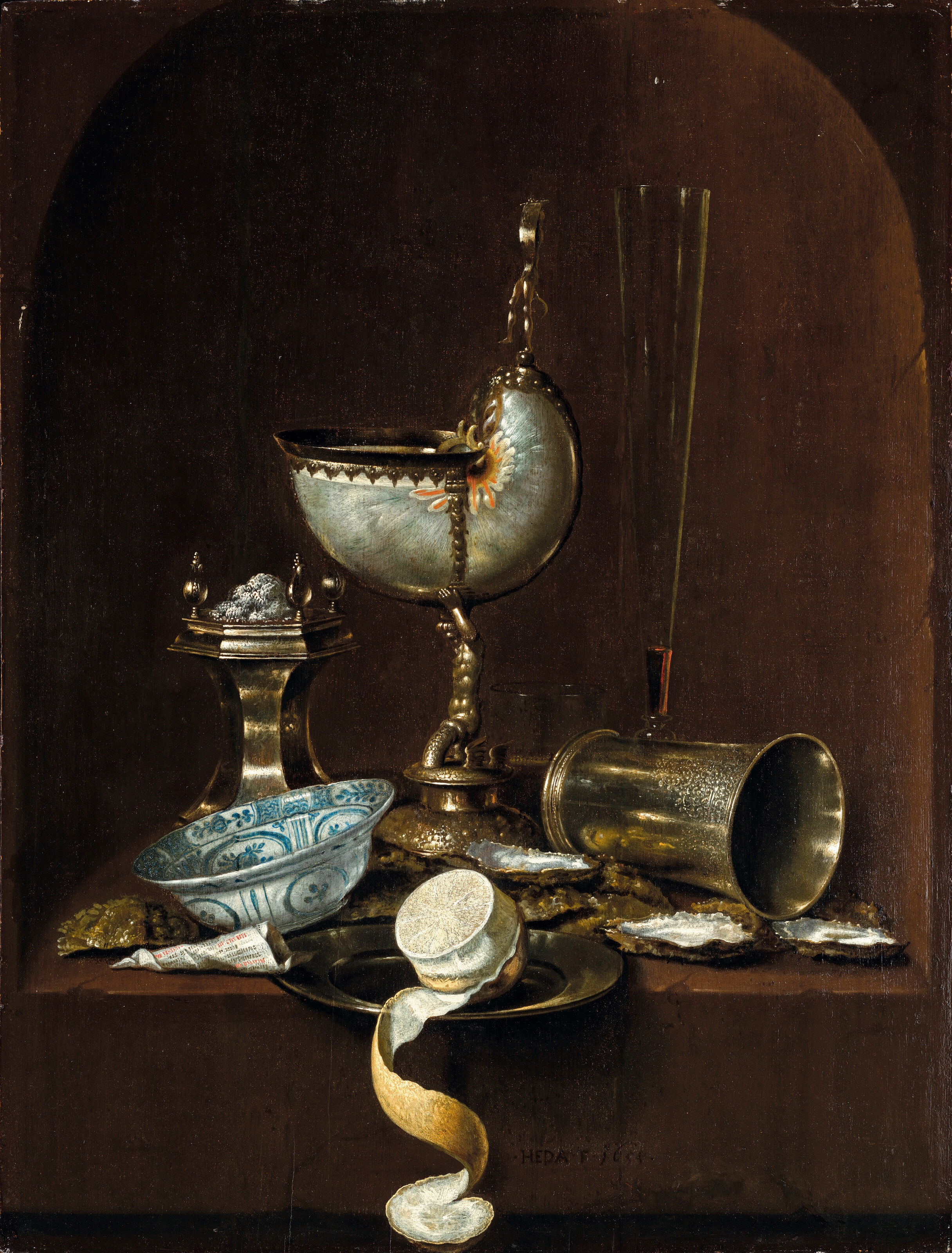 Willem Claesz. Heda | Still life with a silver-gilt-mounted nautilus ...