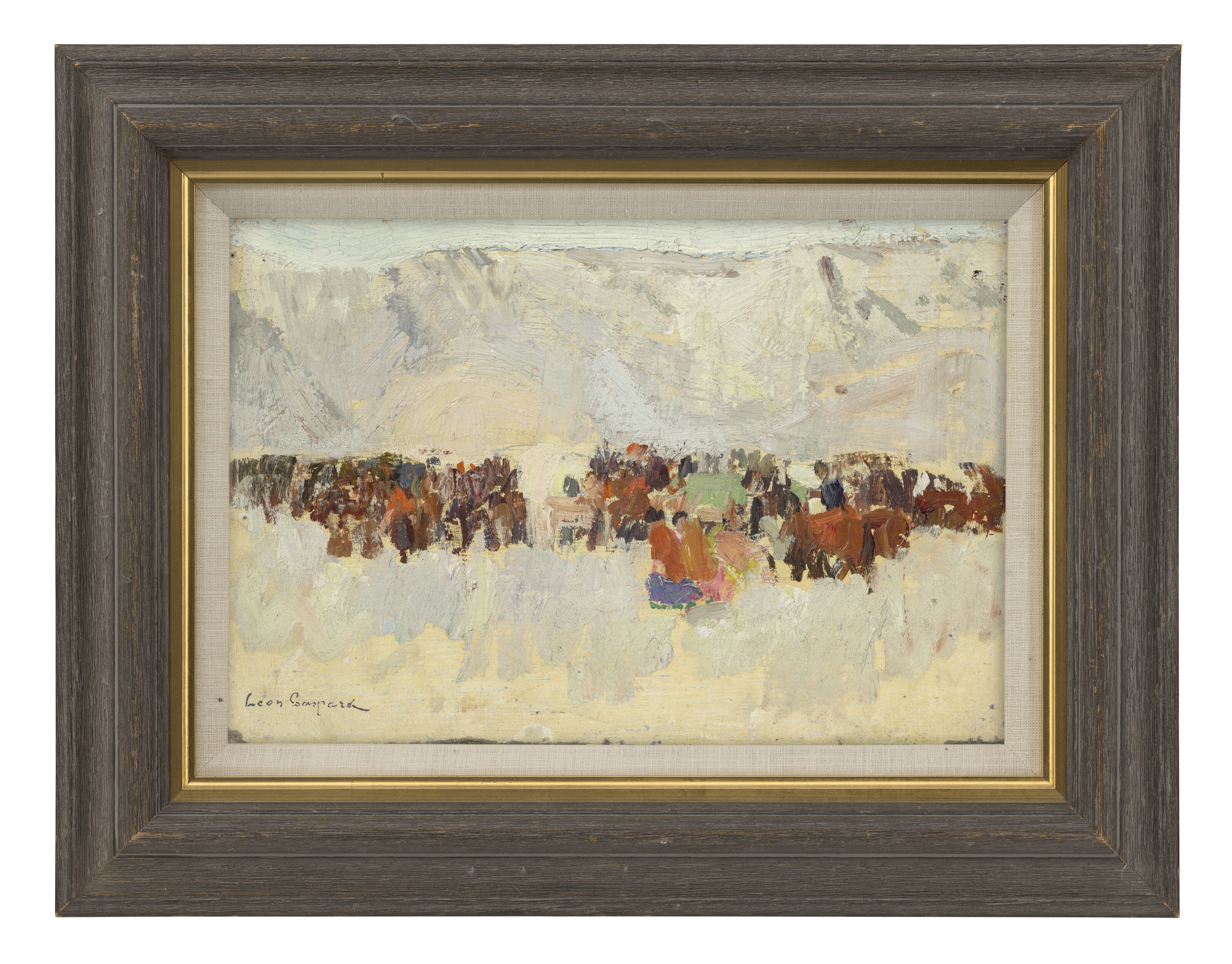Leon Gaspard | Mongolian Horsemen Sketch | MutualArt