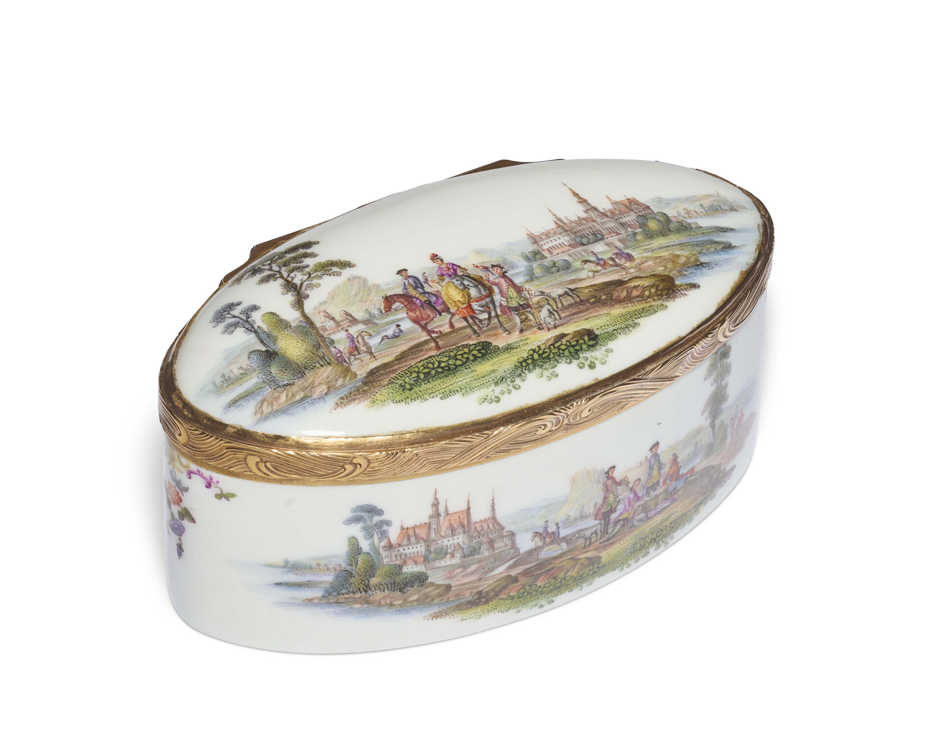 Melchior Küsel | A GOLD OR SILVER-GILT MOUNTED MEISSEN PORCELAIN ...