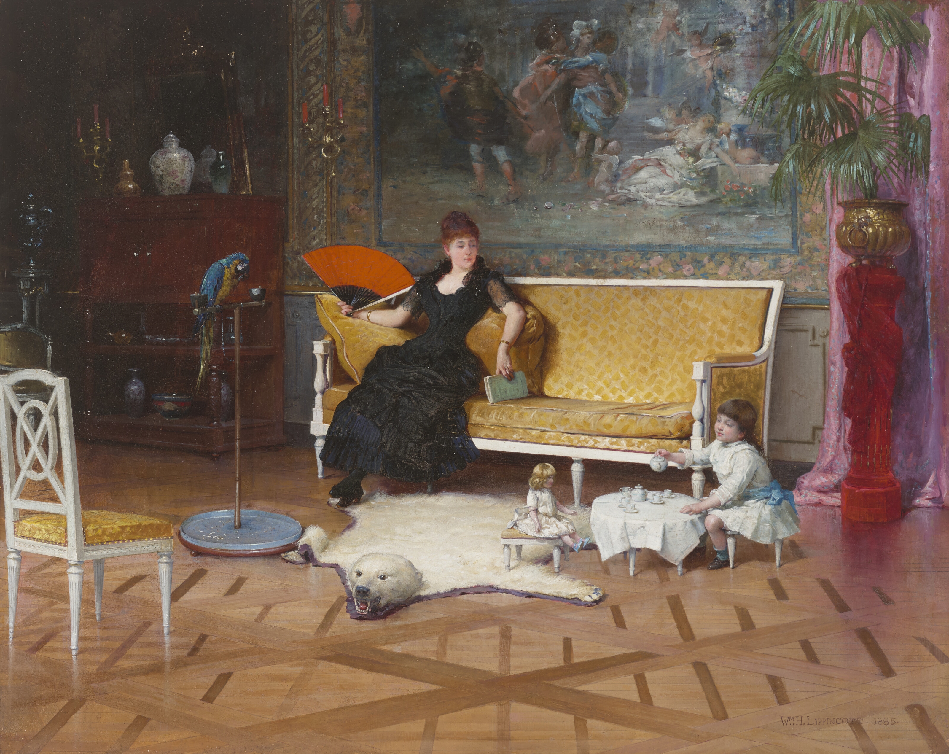 William Henry Lippincott | Afternoon Tea (1885) | MutualArt