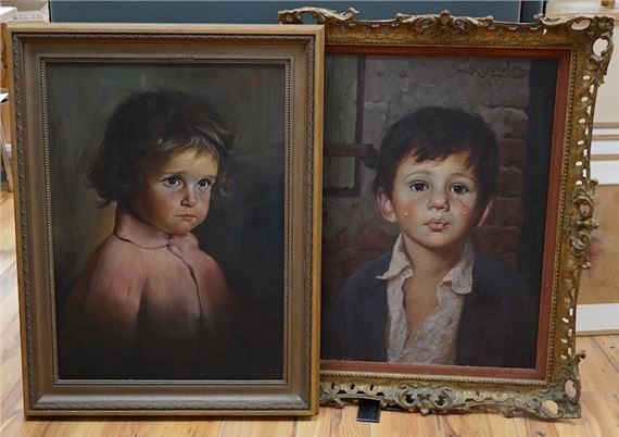 Giovanni Bragolin | a crying young boy and girl | MutualArt