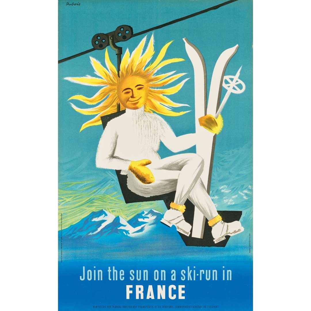 Jean Dubois | JOIN THE SUN ON A SKI RUN IN FRANCE (1950) | MutualArt