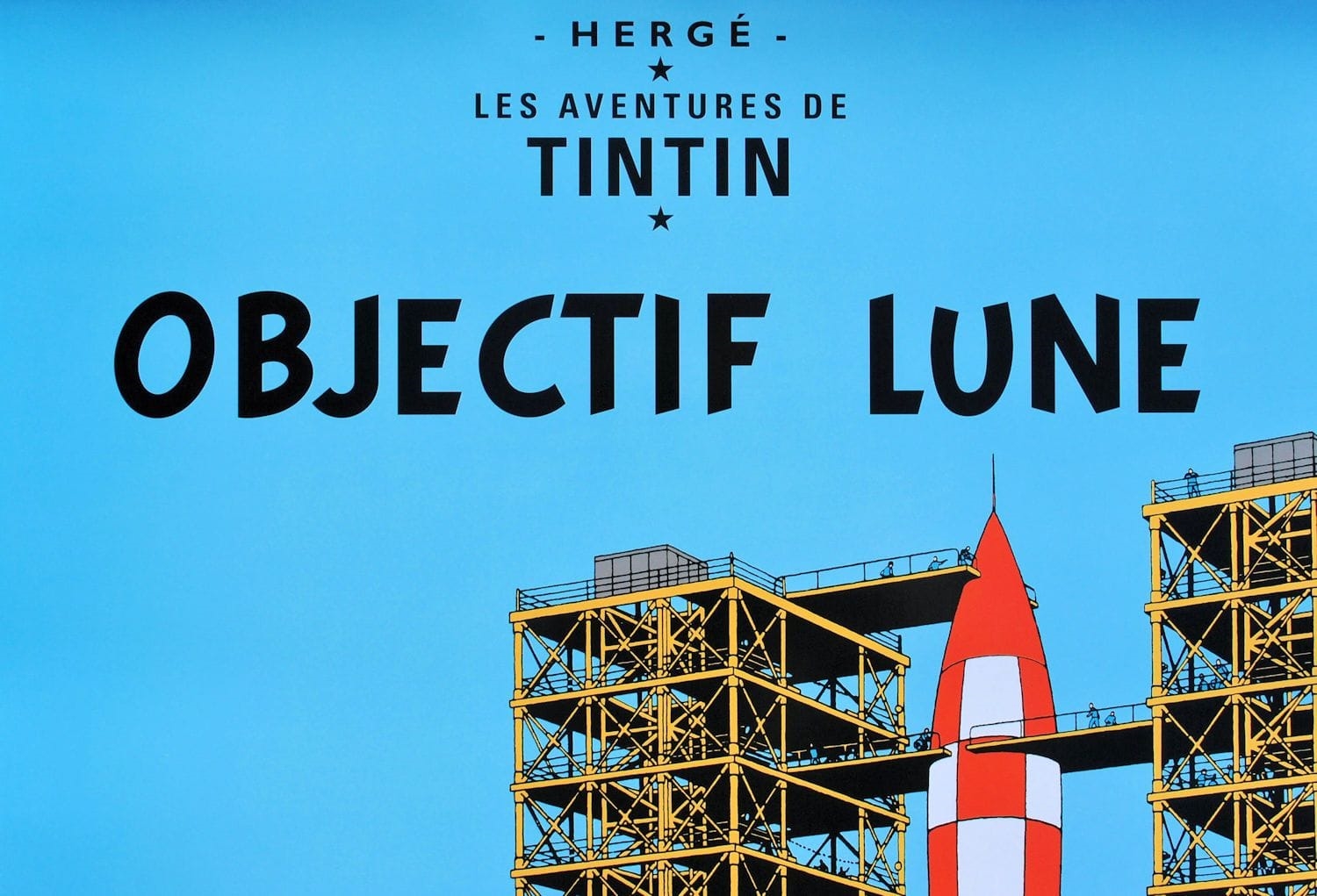 Hergé | Tintin - Objective Moon Original poster | MutualArt