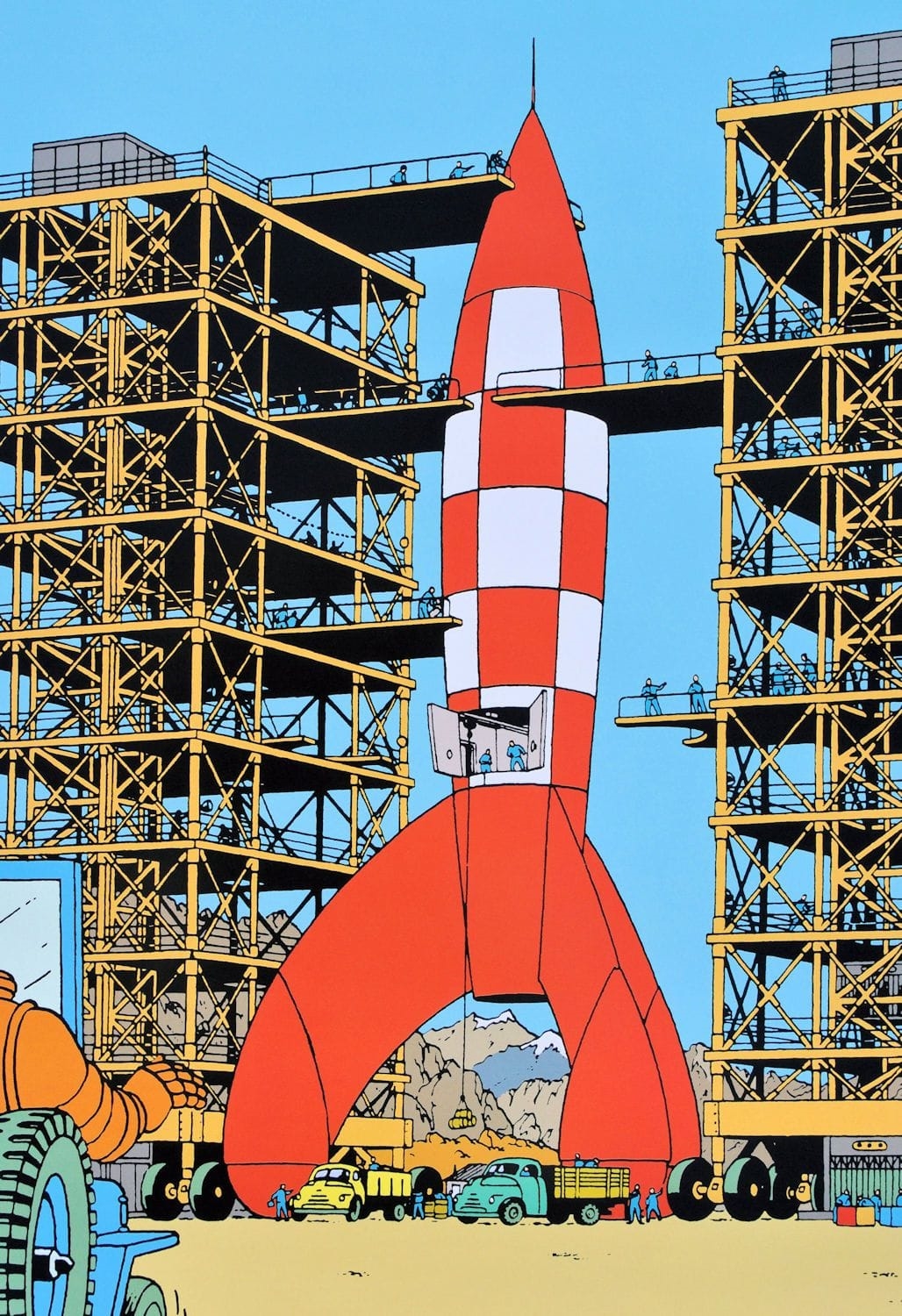 Hergé | Tintin - Objective Moon Original poster | MutualArt