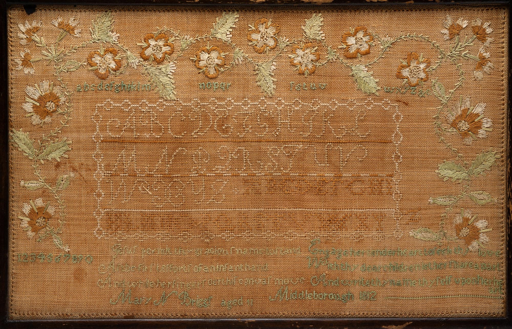 Mary Nelson | NEEDLEWORK SAMPLER (1812) | MutualArt