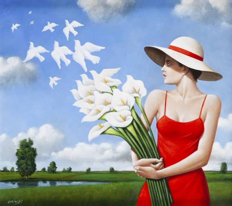 Rafal Olbinski | Lilies, 1990s (1990s) | MutualArt