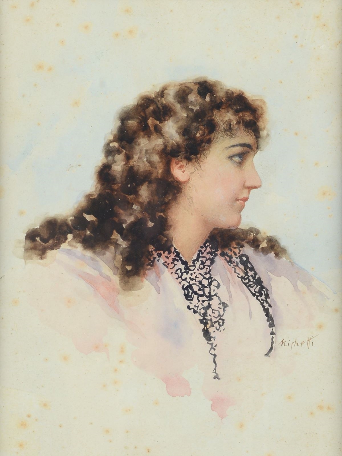 Francesco Paolo Michetti | Ragazza di profilo | MutualArt
