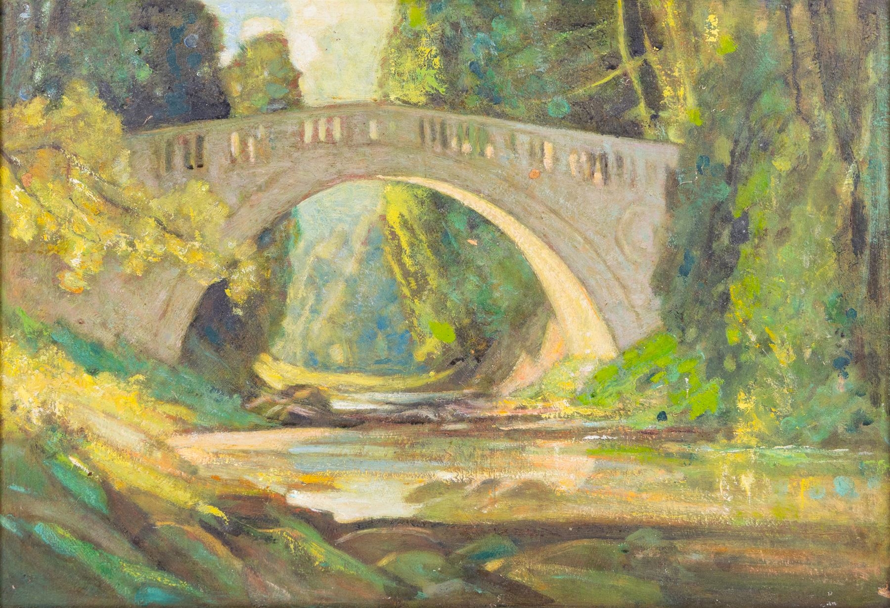 Walter Herbert Allcott | Greta Bridge - Yorkshire | MutualArt