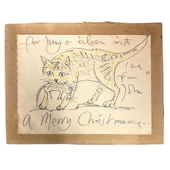 John Craxton | Cat With Mouse | MutualArt