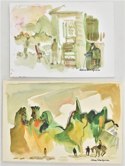 Ernest Nelson Sandgren | The Rulers, two figures in a landscape | MutualArt