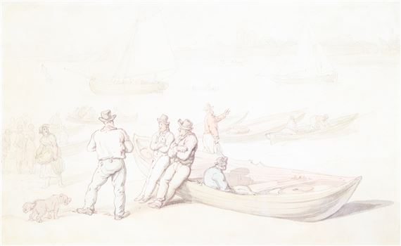 Thomas Rowlandson | Longshoremen on the beach | MutualArt