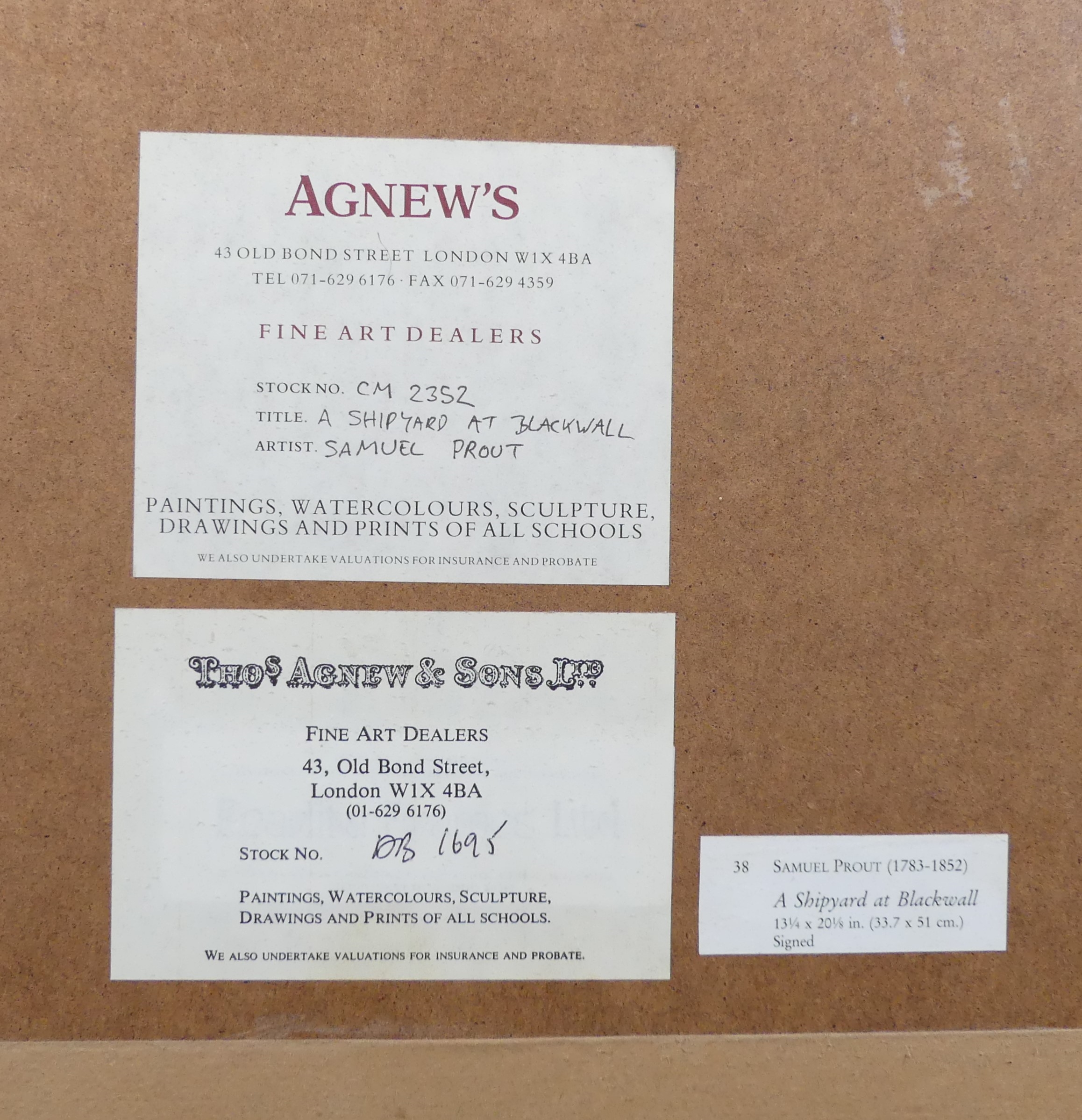 Samuel Prout | A shipyard at Blackwall | MutualArt