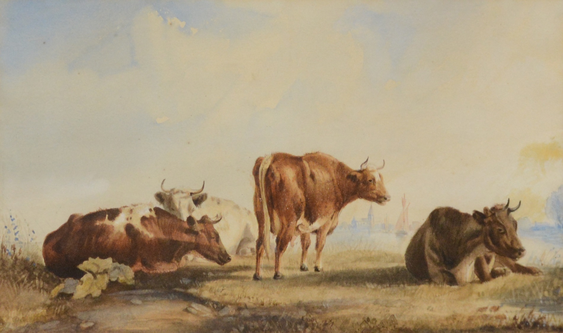 Aelbert Cuyp | Cattle by a river | MutualArt