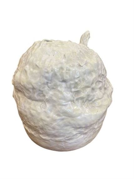 Beverly Semmes | Free-form earthenware sculpture, milky white enamel ...