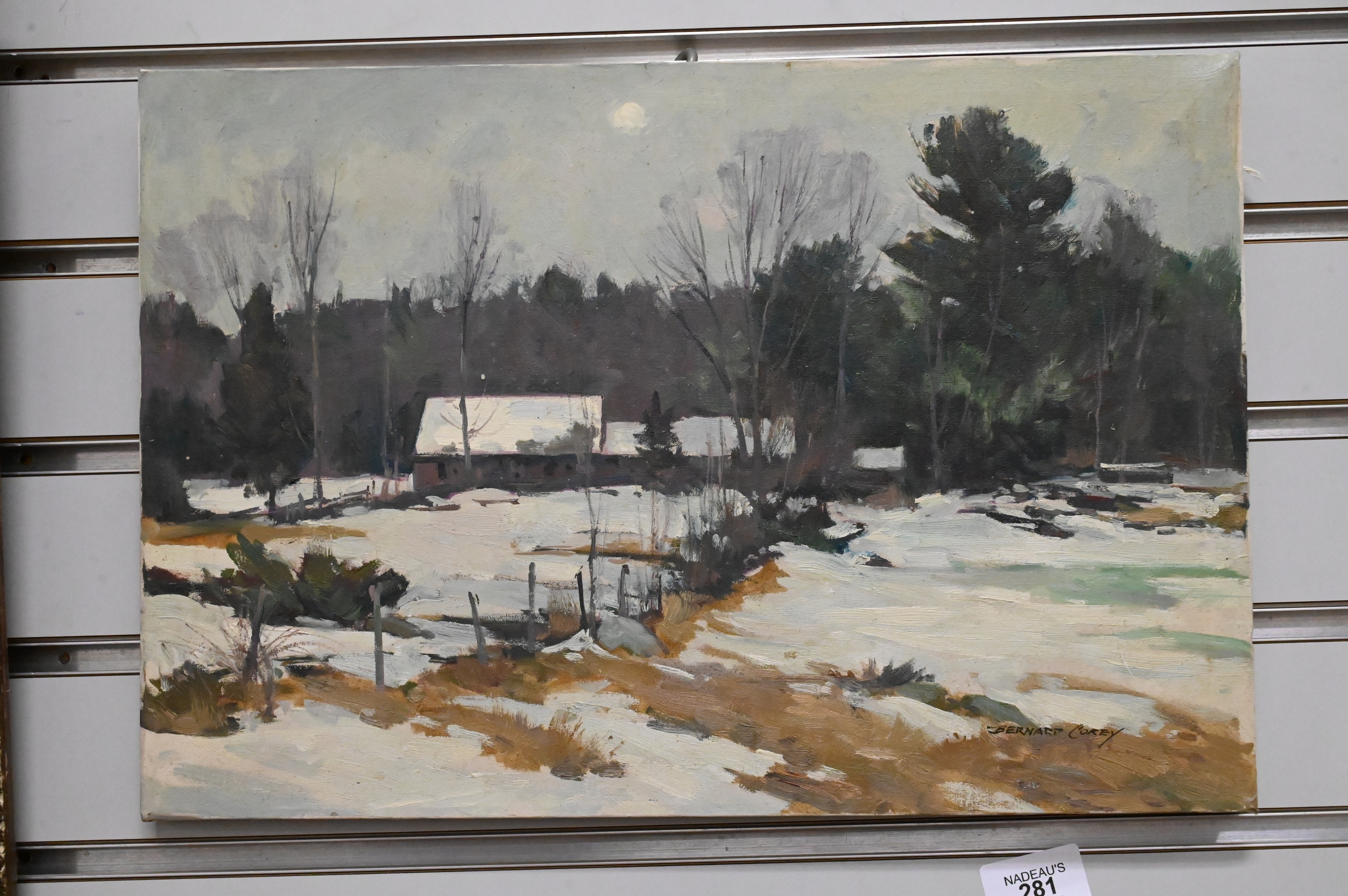 Bernard Corey | Winter Farm Landscape | MutualArt