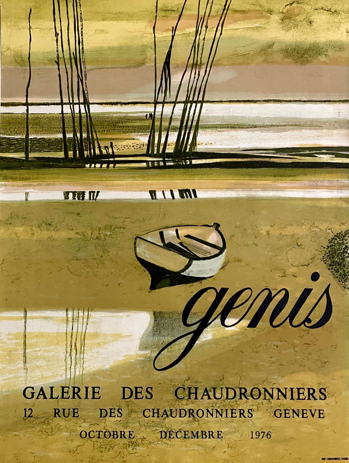 Rene Genis | Lithographed poster for the artist's exhibition at Galerie ...