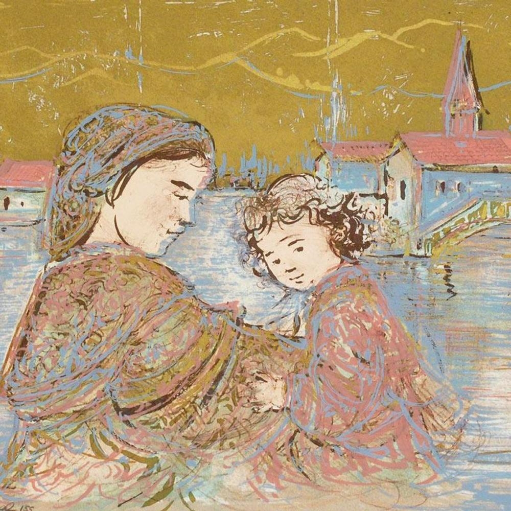 Edna Hibel | Bridge of Life Limited Edition Lithograph | MutualArt