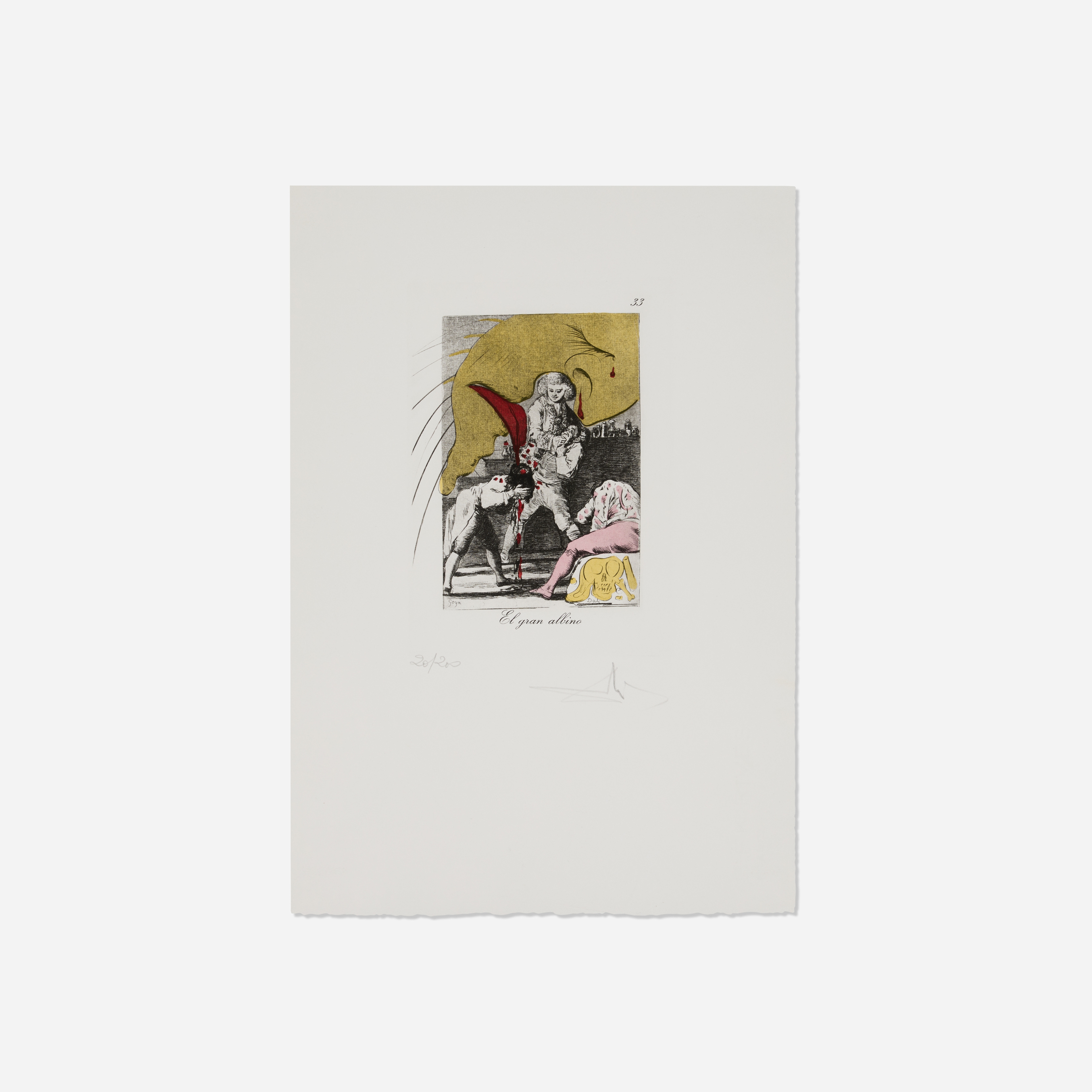 Salvador Dalí | El gran albino (from the Les caprices de Goya de Dalí ...
